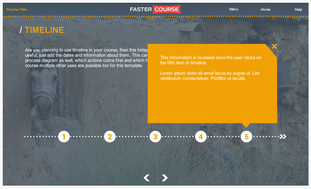 Articulate Storyline Countryside Guide Timeline Preview E learning 