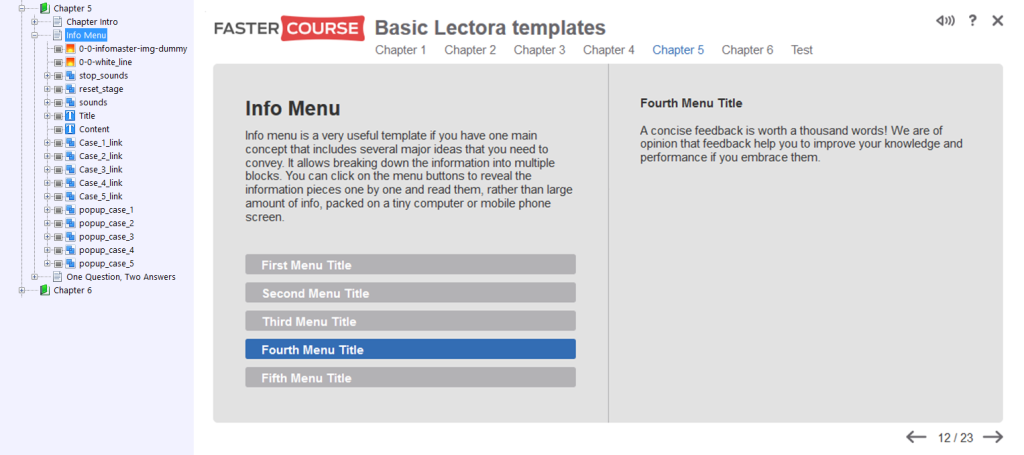 Basic Template Guide - Lectora Templates - FasterCourse