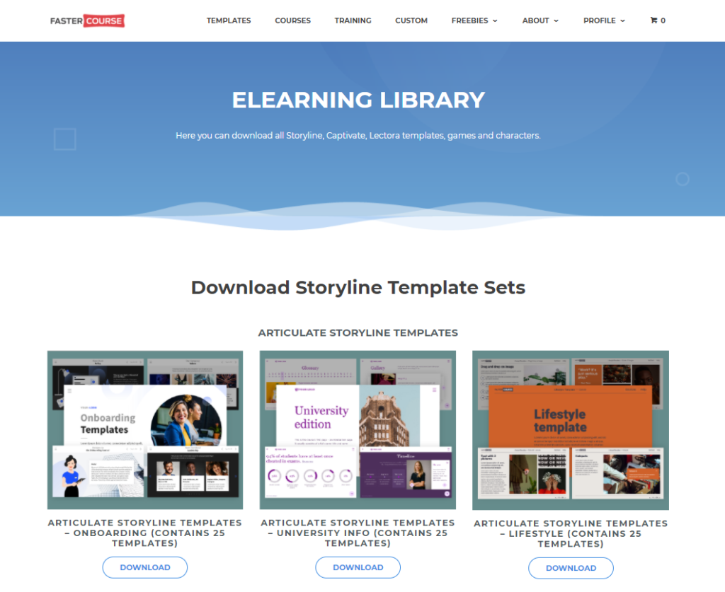 How to download the new templates - FasterCourse