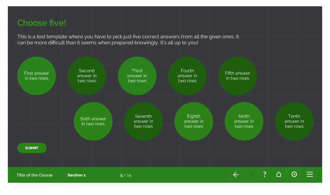 Most popular quiz and test templates in e-learning - FasterCourse