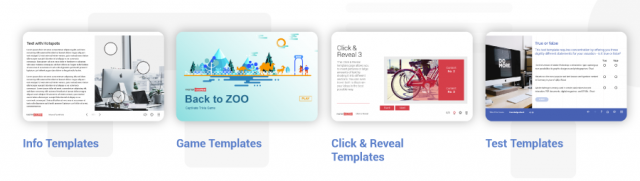 Click and reveal Storyline templates - various elearning layouts