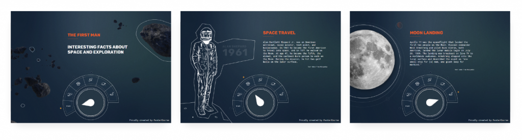Free Articulate Storyline Elearning template - Dials - FasterCourse