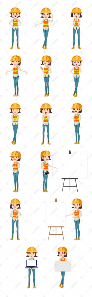 Illustrated Characters for Elearning Projects - Eve Construction