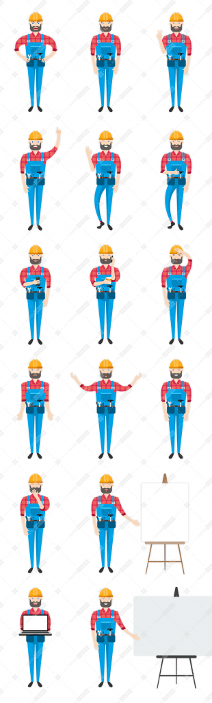 Illustrated Characters for Elearning Projects - Adam Construction