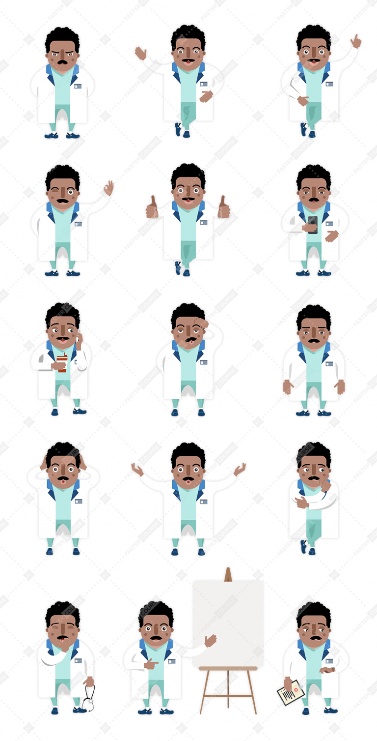 Illustrated Characters for Elearning Projects - Carlos Hospital