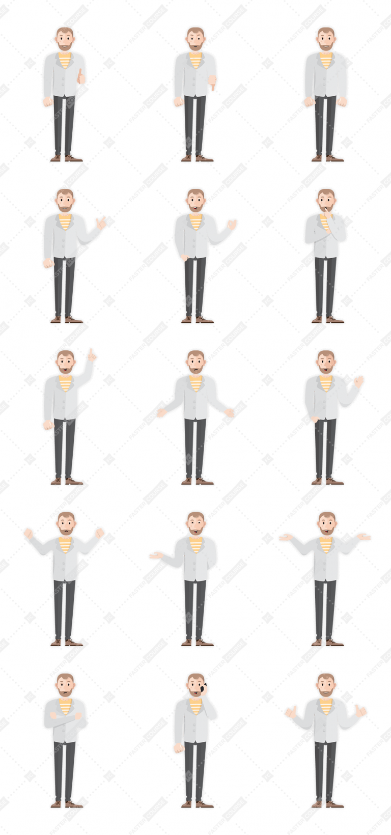 Illustrated Characters for Elearning Projects - James