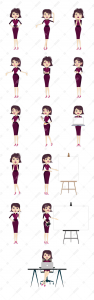 Illustrated Characters for Elearning Projects - Eve Office