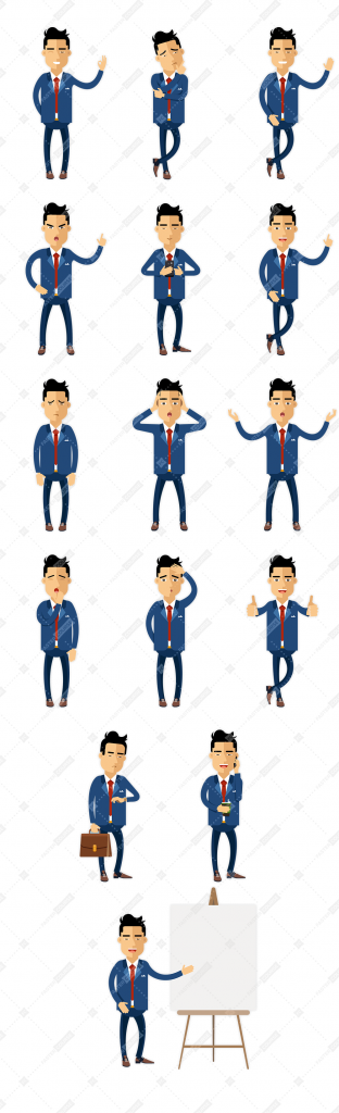 Illustrated Characters for Elearning Projects - Michael Office