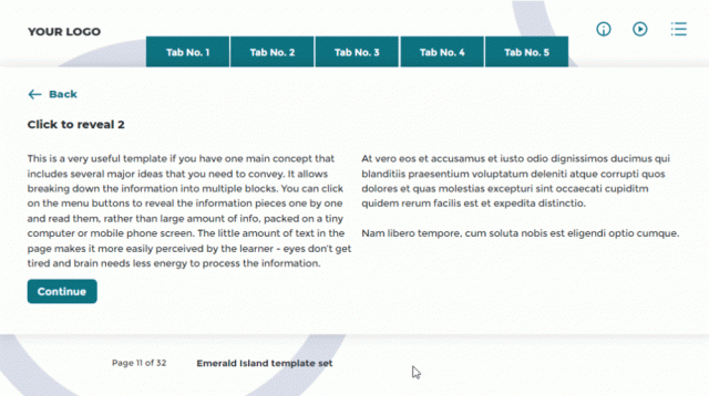 clickreveal - E-learning Templates - FasterCourse