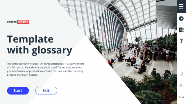 Adobe Captivate templates - Glossary - FasterCourse