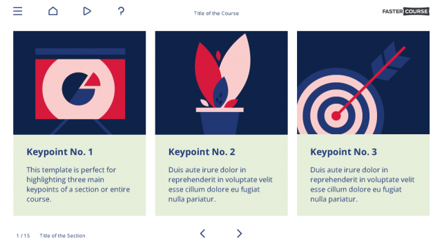 Colorful Elearning Template for Storyline and Captivate