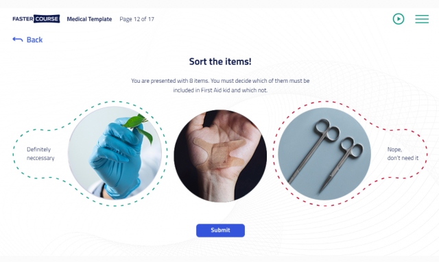 Medical Themed Elearning Template Set- FasterCourse