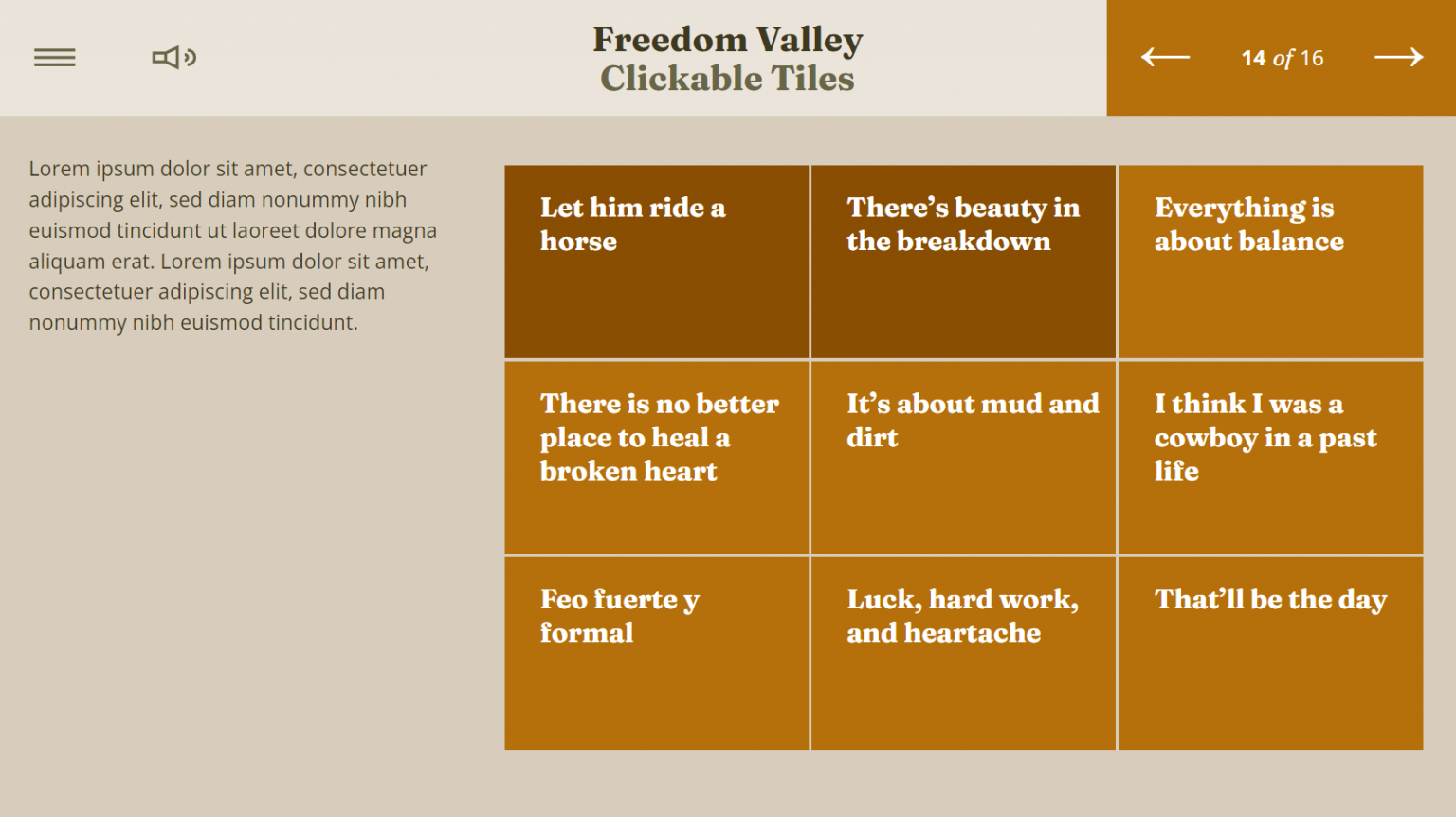 New templates - Freedom Valley - E-learning Templates - FasterCourse