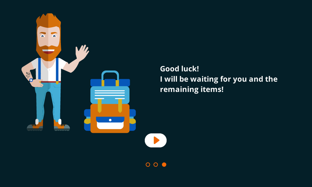 Articulate Storyline Templates Gustav s Trip Game contains 6 