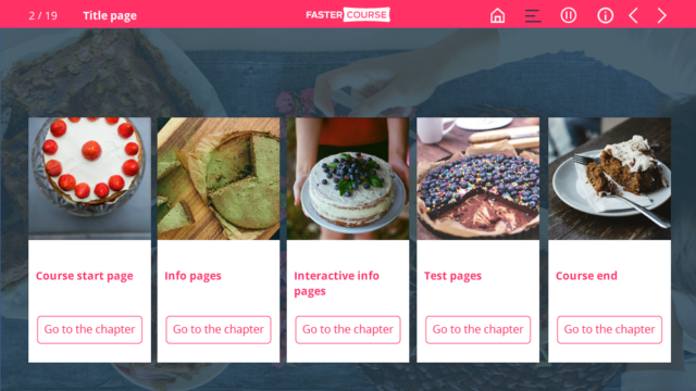menu - E-learning Templates - FasterCourse