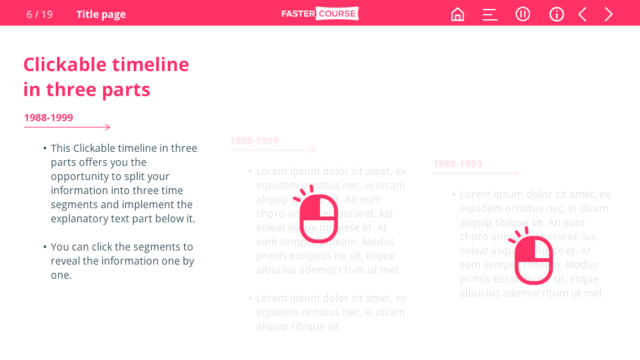 timeline - E-learning Templates - FasterCourse