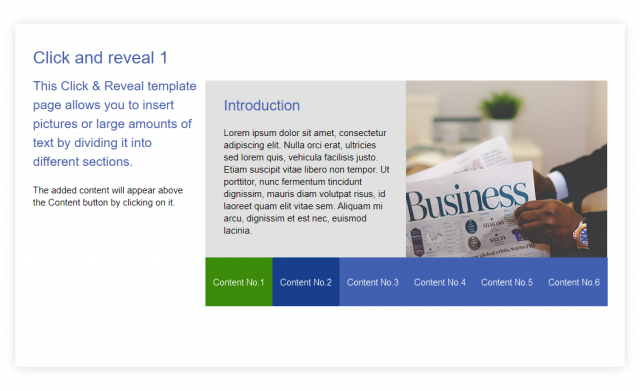 Free Trivantis Lectora Click and Reveal E-learning Template