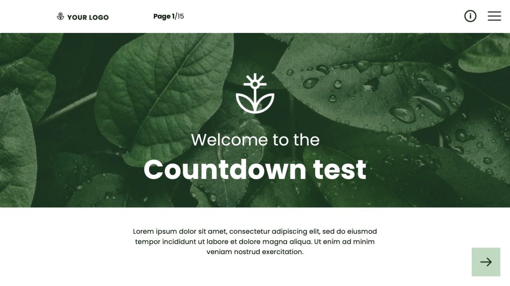 Countdown Test Template for Elearning - FasterCourse