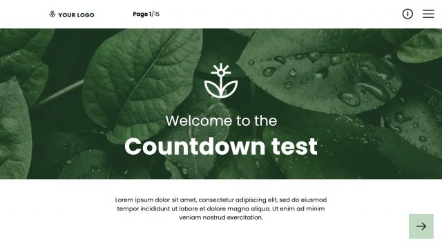 Countdown Test Template for Elearning - FasterCourse